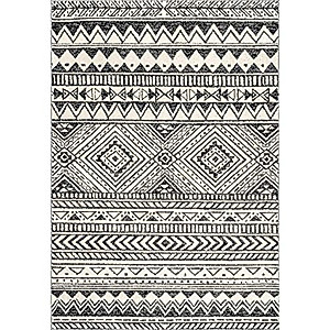 nuLOOM Becky Tribal Area Rug, 3' x 5', Dark Grey