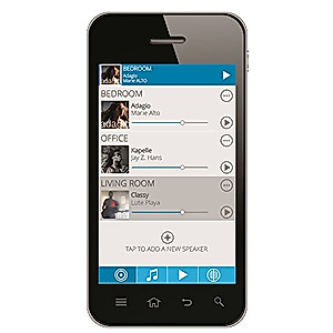 JAM Symphony WiFi Home Audio Speaker with Amazon Alexa Voice Service, Stream Music, Built-in Intercom, Sync up to 8 Speakers for Home Audio, Control Speakers with Smartphone App, HX-W14901 Black