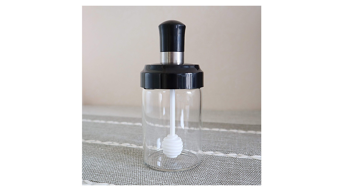 Excelity Honey Jar with Dipper - Stylish & Functional