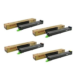Sharp MX-51NTBA MX-51NTCA MX-51NTMA MX-51NTYA MX-4110 4111 4140 4141 5110 5111 5140 5141 Toner Cartridge (Black Cyan Magenta Yellow) in Retail Packaging