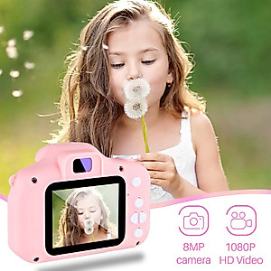 NINE CUBE Kids Camera, Christmas Birthday Gifts for Boys Age 3-8, HD Toy Digital Camera for Kids, Mini Toddler Camera for Girls 3 4 5 Year Old, Children's Toys Camera with 32GB SD Card