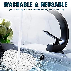 Steam Mop Pads Replacement for Bissell Powerfresh 1940 1440 1544 1806 2075 2685 Series, Replaces Part #19402 19404 19408 19409 1940A 1940F 1940Q 1940T 1940W B0006 B0017, 15441 15443 2181 2814, 6 Pack