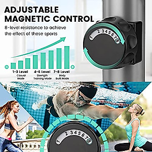 Dripex Elliptical Machines for Home, Cardio Fitness Cross Trainer w/Hyper-Quiet Magnetic Drive System, 8 Resistance Levels, 6KG Flywheel, Heart Rate Sensor, LCD Monitor, Device Holder