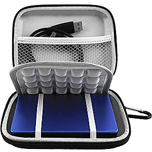 Lacdo Hard Drive Carrying Case for Seagate Portable Seagate One Touch Seagate Backup Plus Ultra Touch 1TB 2TB 3TB 4TB 5TB Portable External Hard Drive USB 3.0 2.5 Inch HDD Shockproof Travel Bag, Black