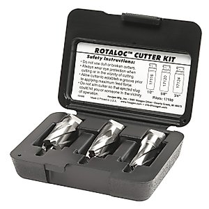 Hougen 17700 RotaLoc Frame Drill Annular Cutter Kit 1/2, 5/8, 3/4" 3/4-Inch Depth of Cut for use Exclusively in The HMD115 and HMD130/HMD150 Magnetic Drills