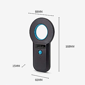 Bluetooth Animal Microchip Tag Reader Scanner RFID EMID Animal Handheld Reader Wireless Bluetooth Pet ID Scanner Rechargeable Animal Chip Scanner Pet Tag Scanner FDX-B(ISO 11784/11785) ID64 RFID