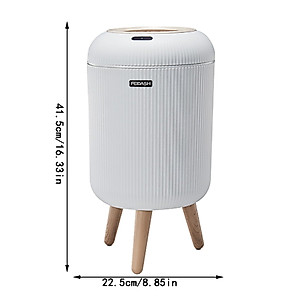 Smart Sensor Wastebasket, Convenient and Hygienic Easy to Use, Smart Automatic Touchless Garbage Can Technology Sensor Water Proof Wastebasket Plastic Wastebasket for Kitchen, Bedroom, Office (White)