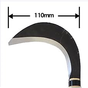 豊稔光山作 Japanese Weeding Tools Gardening, Japanese Weeding Sickle Daruma Sickle Compound Steel(YCS-3), Japanese Garden Tools, Ergonomic Scythe, Machete Sickle Very Sharp - Made in Japan