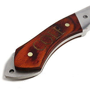 My Personal Memories Premium Custom Engraved Fixed Blade Knife with Sheath, Wood Handle Hunting Knives For Men - Customized