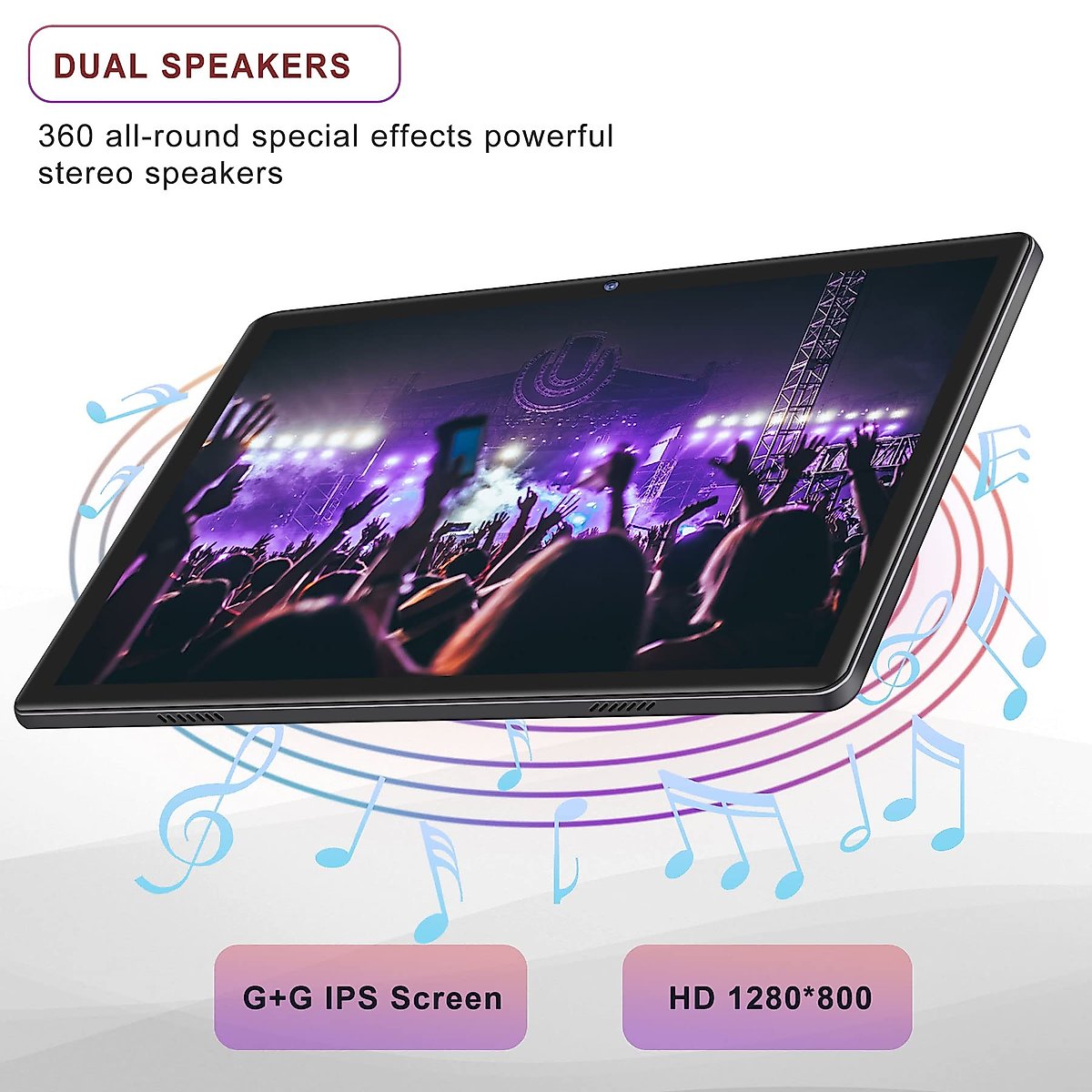 Oangcc 10.1" Android 11 Tablet, 2 in 1 Tablet 4GB RAM 64GB ROM (Up to 128G) Dual Camera Computer Tablet PC with Bluetooth Keyboard | Wireless Mouse | Stylus | Case | and More - Black