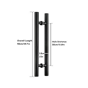 SUCHETA Entry Modern Door Handle Modern Round Door Handle Push Pull,Heavy Duty Commercial Grade-304 Stainless Steel Sliding Barn Modern Door Handle,for Wooden Doors/Glass Doors/Interior Exterior Doo