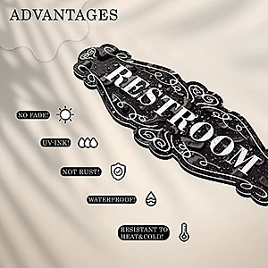 Restroom Sign for Door - 9x3 Dibond Unisex Bathroom Sign - Restroom Signs for Business - All Gender Restroom Sign - Unisex Restroom Sign