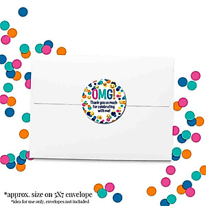 Emoji Birthday Party Sticker Labels, 40 2" Party Circle Stickers by AmandaCreation, Great for Party Favors, Envelope Seals & Goodie Bags