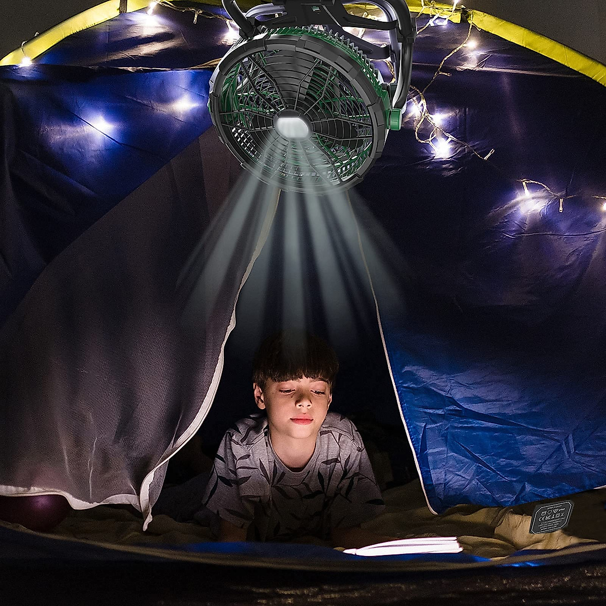 Desk Fan - 13 Inch Air Circulator Fan Turbo Fan High Velocity Vortex Fan Small Fan Wall Mountable 5 Speed Settings 360° Adjustable