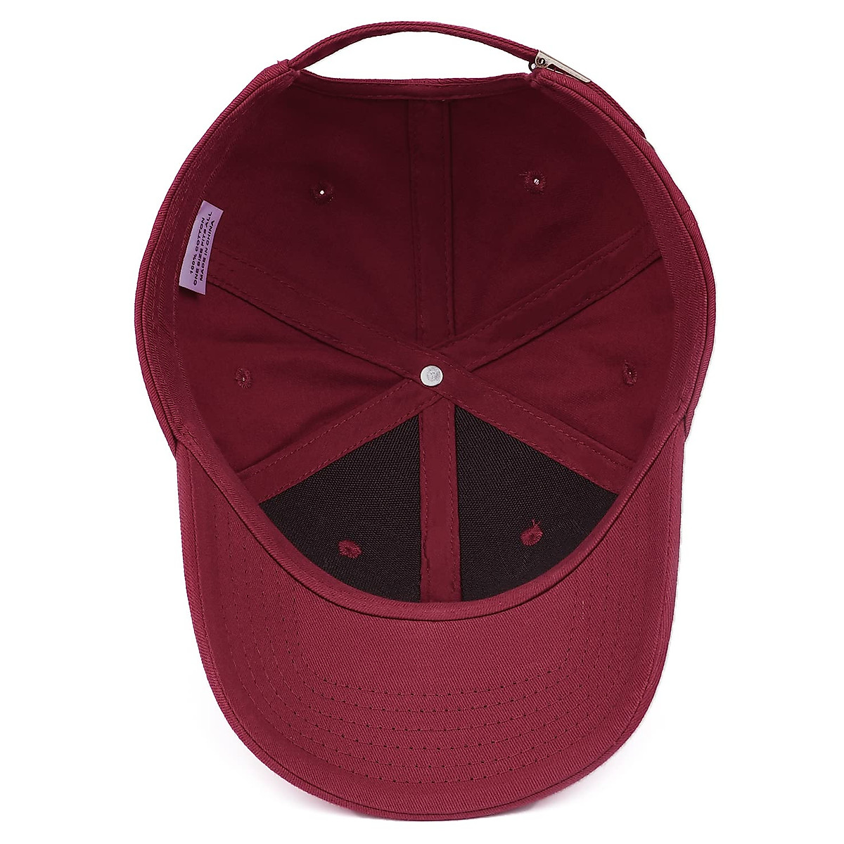 Zylioo XXL 100% Cotton Baseball Cap Hat,Oversized Structured Fitted Cap,Adjustable Size Dad Cap for Big Heads 60cm-65cm