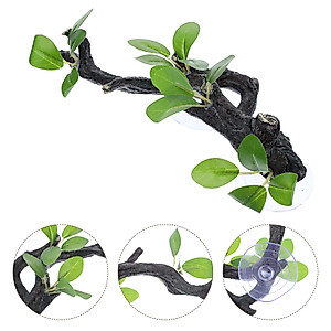 Simulation Resin Reptile Tank Accessories Resin Crafts Tree Parts Decor Reptile Accessories for Habitat Fish Tank Charms Reptile Decorations Aquarium Supplies Reptile Tank Decor