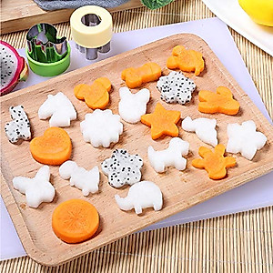 Magigift 1.5" Vegetable Cutter Shapes Set - Mini Cookie Cutters Fruit Cookie Pastry Stamps Mold for Kids Baking and Food Supplement Tools Accessories (20pack)