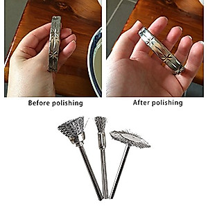 Rocaris 45PC Wire Brushes Set Steel Wheel Brushes Accessories for Rotary Tools