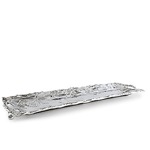 Arthur Court Designs Aluminum Butterfly Oblong Tray 18.5 inch x 6 inch