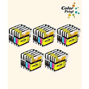 ColorPrint 25-Pack Compatible LC61 Ink Cartridge Replacement for Brother LC-61 XL LC61XL LC65 LC65XL Used for MFC-990CW MFC-795CW MFC-J220 MFC-495CW MFC-J270W MFC-J410W MFC-J415W J630W J615W Printer