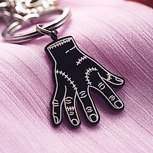 Wednesday Merchandise Keychain Wensday Gifts for BFF Daughter Teen Girls Heart Keychains Birthday Gift