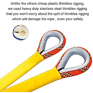 X XBEN Outdoor Climbing Rope 10M(32ft) 20M(64ft) 30M (96ft) 50M(160ft) Rock Climbing Rope, Escape Rope Ice Climbing Equipment Fire Rescue Parachute Rope (32 Foot) - Orange