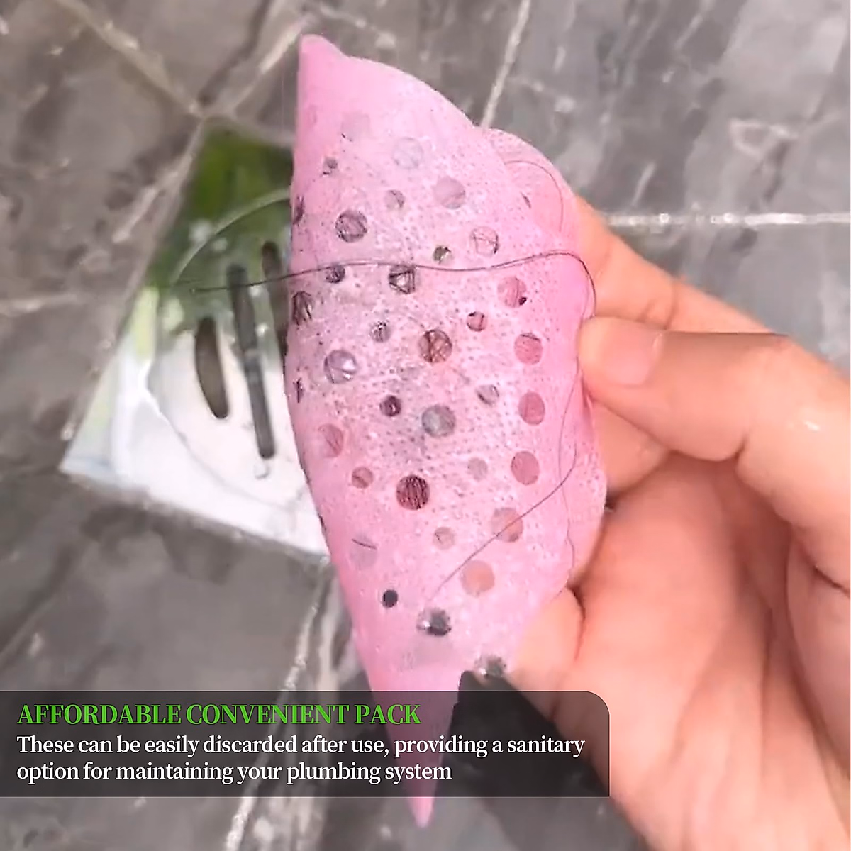 40PCS Disposable Shower Drain Hair Catcher,Large floor drain sticker,Shower Drain Mesh Sticker,Suitable for wash basin, kitchen sink, bathroom floor drain, bathtub(5.9" X 5.9")