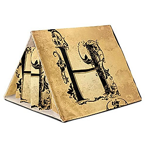 RATGDN Small Pet Hideout Initials-Letter-H Hamster House Guinea Pig Playhouse for Dwarf Rabbits Hedgehogs Chinchillas