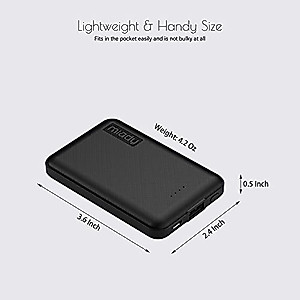 Miady 2-Pack 5000mAh Mini Portable Charger, Power Pack with 5V 2.4A USB Output, Power Bank Phone Charger for iPhone XR, 11, 12, Android Phones and etc