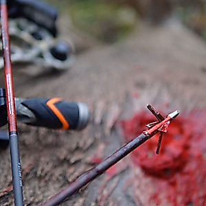 BLOODSPORT Nitefall Hunting Rear-Deploying Hybrid Mechanical Broadhead for Compound Bows and Crossbows - 100 Grains | 2" Cutting Diameter | 3 Pack