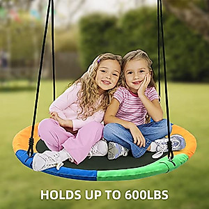 40 Inch Tree Swing Saucer Swing Tree Saucer Swings for Kids Outdoor Swing Round Swing Seat