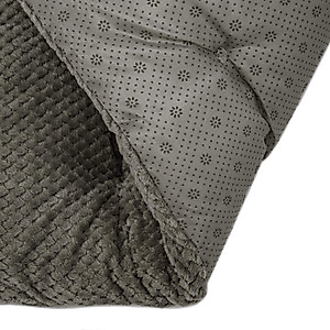 WONDER MIRACLE Fuzzy Deluxe Pet Beds, Super Plush Dog or Cat Beds Ideal for Dog Crates, Machine Wash & Dryer Friendly (15" x 23", S-Eagle Grey)