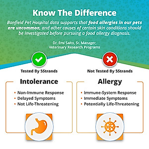 5Strands Pet Food Intolerance Test, at Home Sensitivity Test for Dogs & Cats, 289 Items, Hair Analysis, Accurate for All Ages and Breed, Results in 5 Days - Protein, Grain, Preservatives
