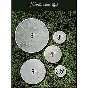 CrystalsAhoy Tree of Life Etched Selenite Charging Plate (6")