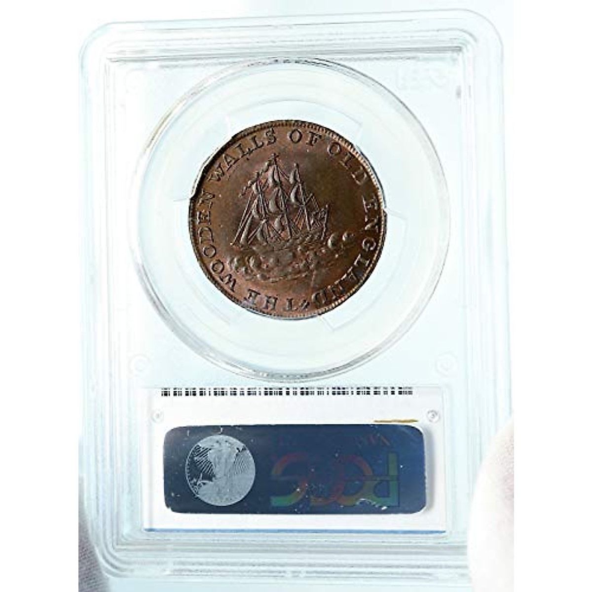 1795 unknown 1795 ENGLAND UK Middlesex Duke of York MAN-O-WAR Denomination_in_description MS 66 RB PCGS