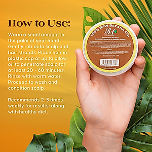 RA Cosmetics Hair Oil, 100% Natural Unrefined Batana for Healthy Hair, 16 oz, Nourishing Moisturizer for Damaged Hair Repair, Strengthening and Nourishing Hair Conditioner