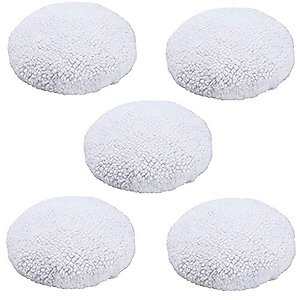 KingBra Car Polisher Pad Bonnet (7 to 8 Inch), 5Pcs Wool Polishing Bonnet Orbital Buffing Pad Cover Waxer Bonnet for Car Polisher