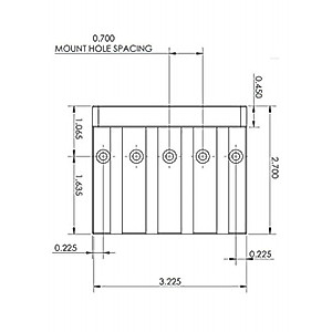 Hipshot KickAss High-mass Bass Bridge for 5-bolt Fender, Chrome