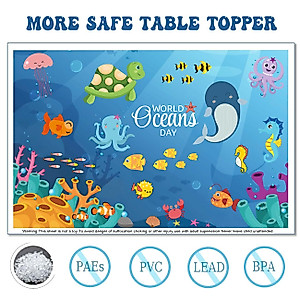 Disposable Stick-on placemats for Baby&Toddler&Kids, Sticky Table Cover placemats for Restaurant/Travel, Waterproof Cover 12''x18''（Individual Package）…