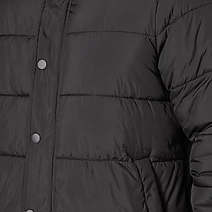 Amazon Essentials Men's Heavyweight Hooded Puffer Coat, Black, Medium