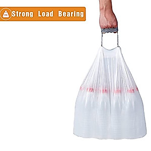 Simplelisa Code J (50 Count) 10-10.5 Gallon Heavy Duty Drawstring Plastic Trash Bags Compatible with simplehuman Code J | 1.2 Mil | White Garbage Can Liners 10-10.5 Gallon/38-40 Liter