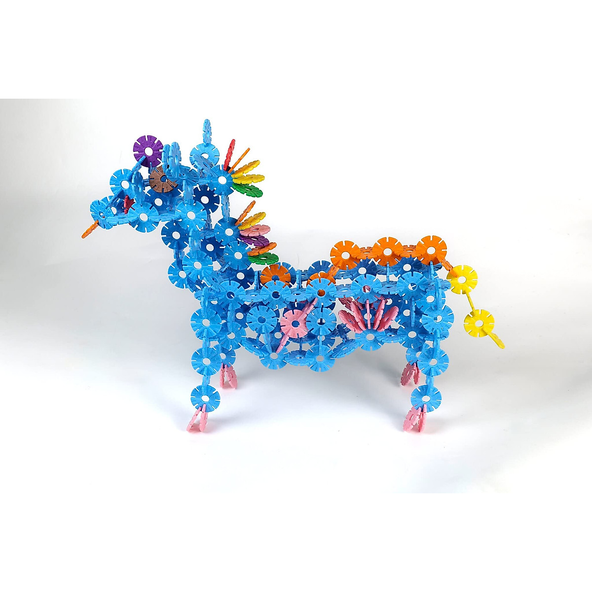 LMI LOVE MORE IDEA Building Blocks Interlocking Plastic 500 Piece Stem Set Alternative Building Educational Toys for Both Boys and Girls 3+ Years Old (Flakes 1.3in-500pcs)