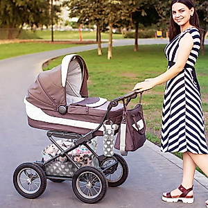 STARDEN Baby Nursery Diaper Caddy Organizer - Baby Shower Gifts Organizer Bins for Changing Table, Diapers Caddy Storage Basket Newborn Registry Gift Car Travel Tote Bag + Baby Bottle Cover