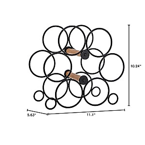 Home Zone Living Wine Rack for Countertop - Holds up to 6 Bottles