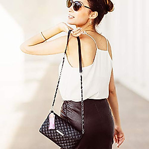 Blulu 10 Pieces Chapstick Holder Keychains Clip-on Chapstick Sleeve Pouch Lipstick Holder Keychain Lip Balm Holder Key Chain with Marble Pattern for Travel Accessories, 10 Colors