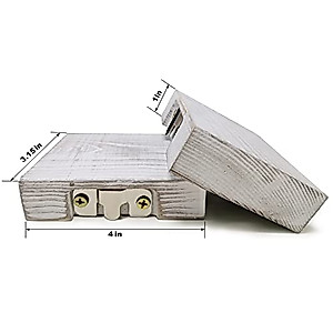 HADEEONG 3-Pack Rustic Small Floating Shelves - 4 Inch Wood Display Ledges for Small Decor, Compact Style Wall Shelf for Farmhouse Bedroom, Living Room, Office