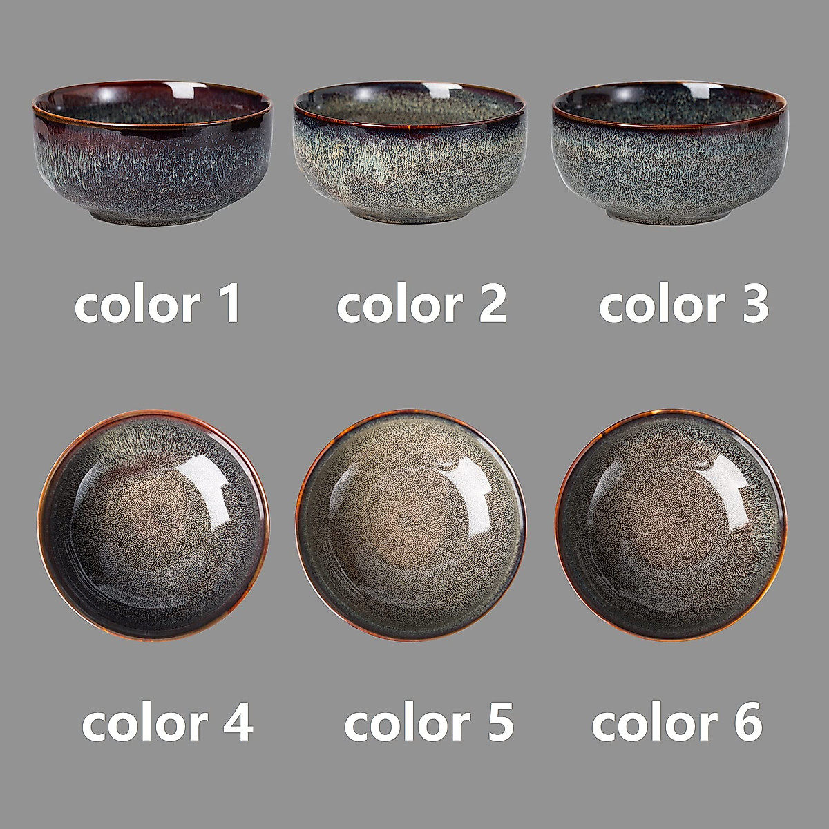 KYBSCZ Serving Bowls - 22 Ounce Bowls Set - Ceramic Bowl Set of 2-5.75 inch Salad Bowls - Soup Bowls - Cereal Bowls for Kitchen