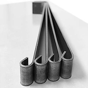 Straight Leg Brackets - 4 Pack (Size Ranges: 4" to 24") (1.5" Wide - 3/16" Thick Metal) Straight Metal Legs, Table Legs, Bench Legs, Industrial Modern, DIY, Hairpin