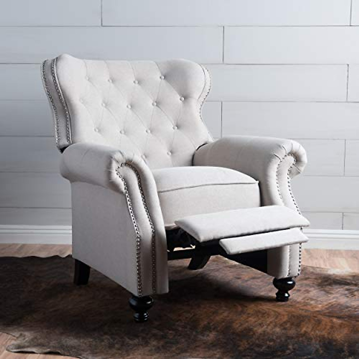 GDFStudio vWyland Tufted Wheat Fabric Recliner.