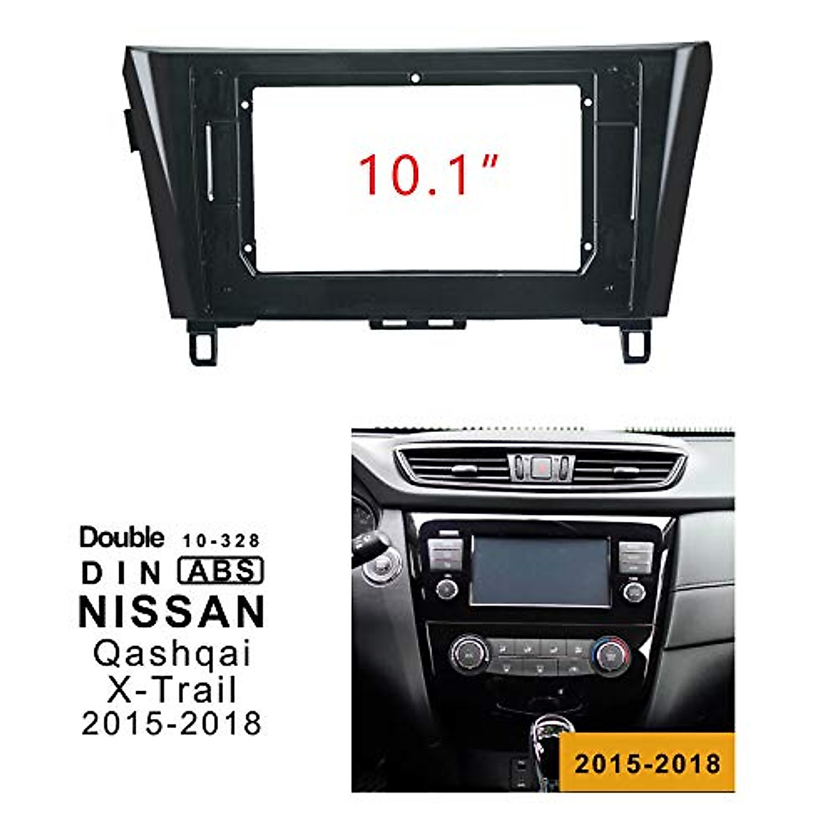 10.1 Inch Double DIN Installation Dash Kit For NISSAN Qashqai X-Trail 2015-2018 Install Mount kit Car Frame Car Stereo EZoneTronics